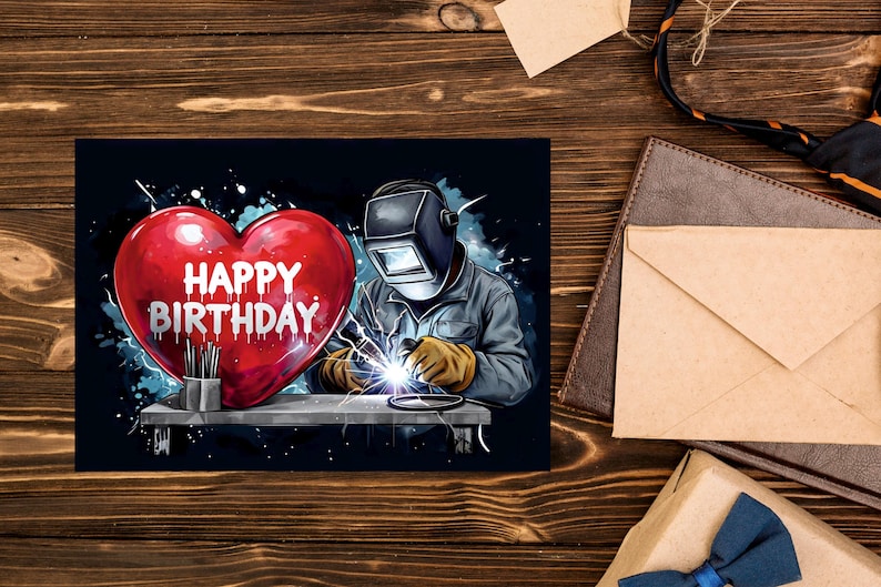 Happy Birthday to a Welder, Birthday Card/happy Birthday Card/printable ...