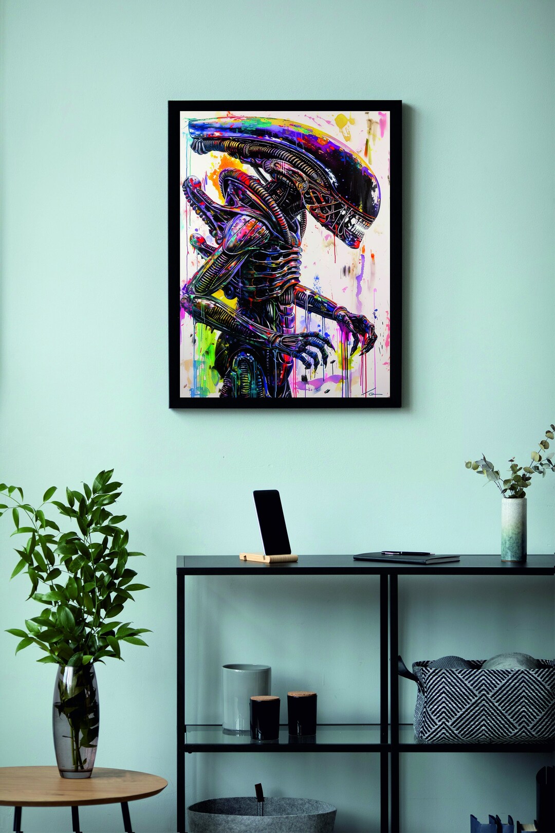 Alien - Xenomorph Colorful Painting/alien Inspiration/science Fiction ...