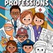 Professions Coloring Book 25 Pieces/coloring Pages for Adults and ...