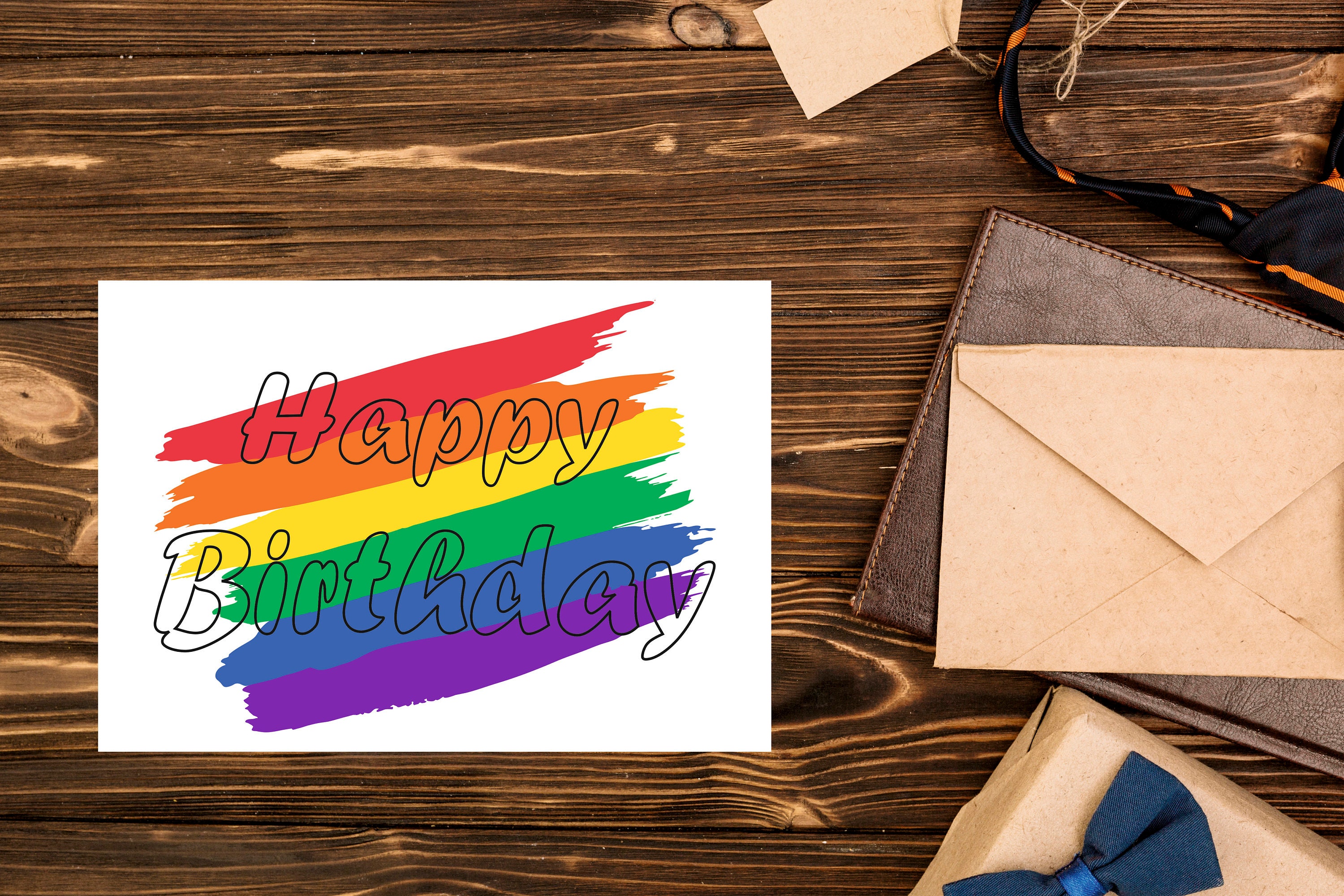LGBT Flag Birthday Card/lgbt Flag Birthday Card Printable/happy ...