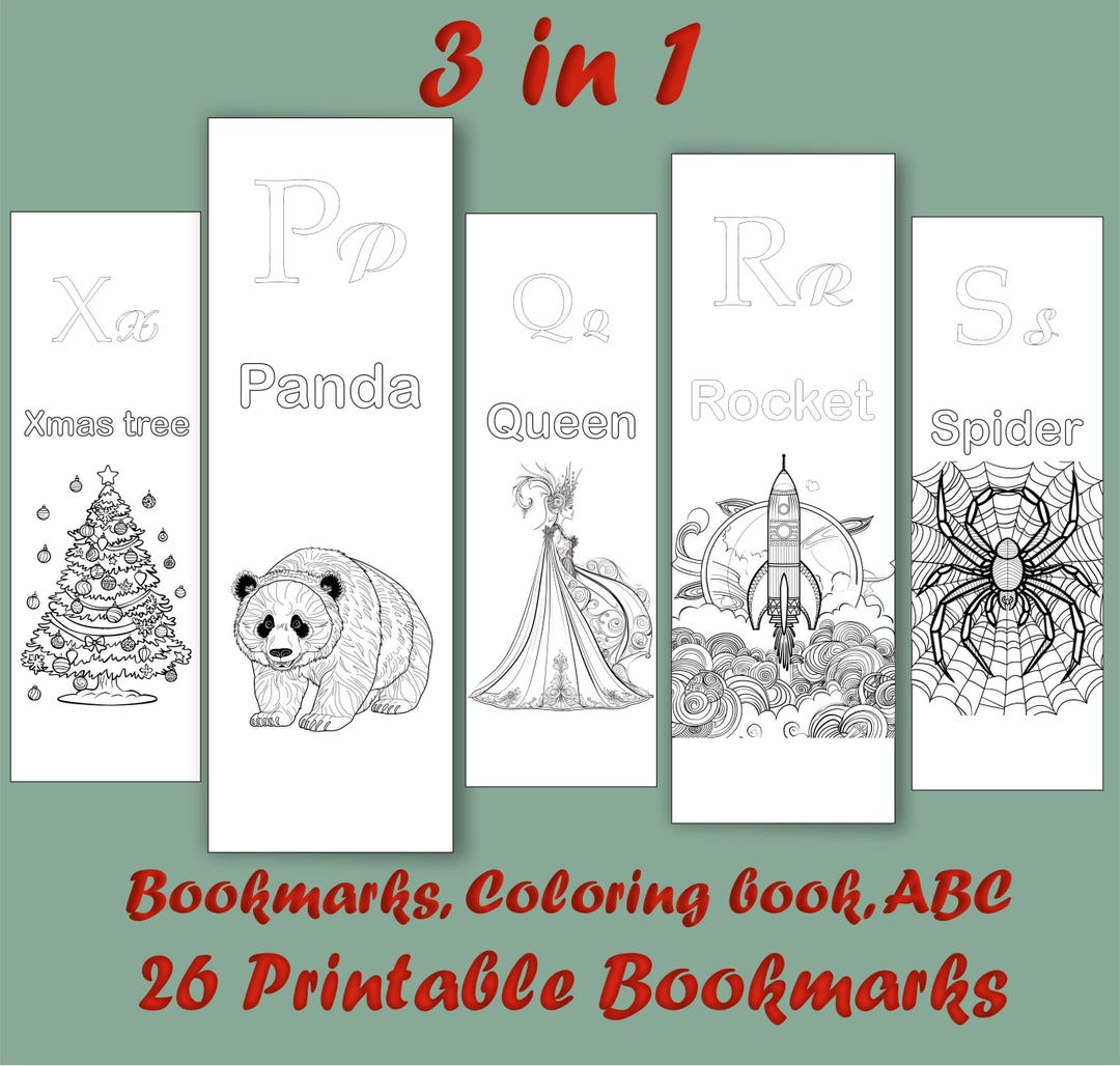 Alphabet, Coloring Pages, Bookmarks 3in1 - for the Development of a ...