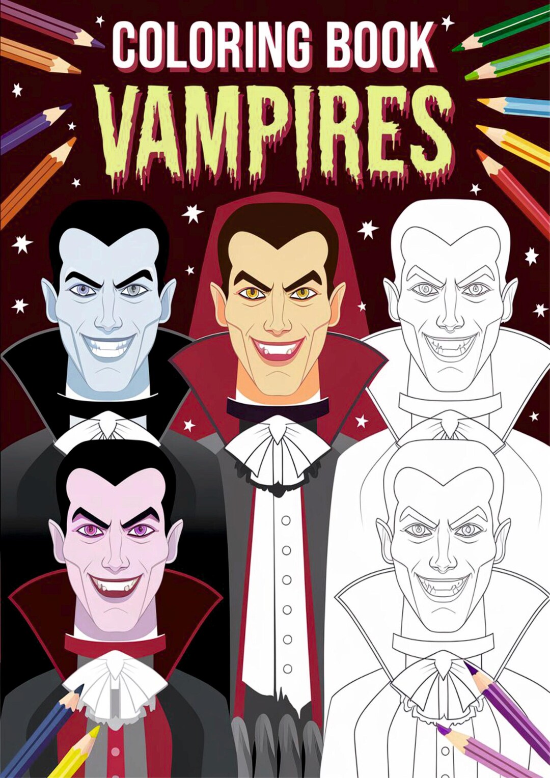 Vampire Coloring Pages - Detailed Fantasy Vampire Art for Creative Fun ...