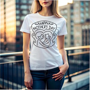 Happy Mother's Day Clipart - Black & White Set | 10 PNG and JPG Files ...