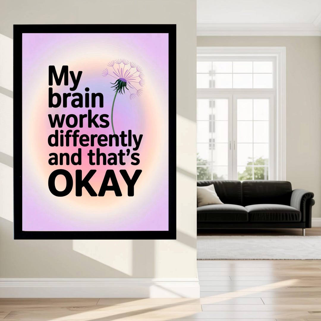 ADHD Awareness Poster: Neurodiversity Affirming Quote (digital Download ...