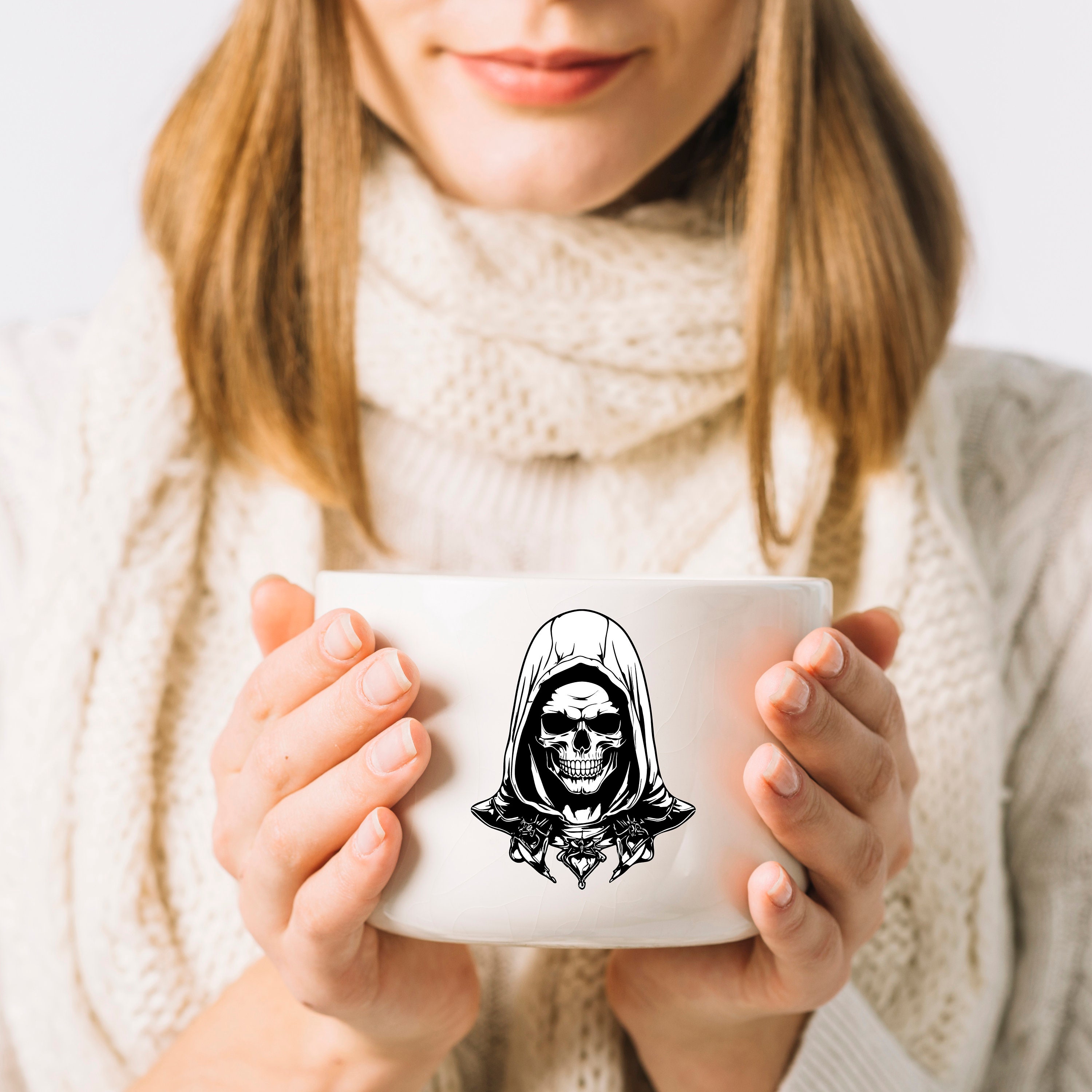 Svg Skull File/hooded Skull Svg File/layered Skull Svg/skull Svg/cut ...