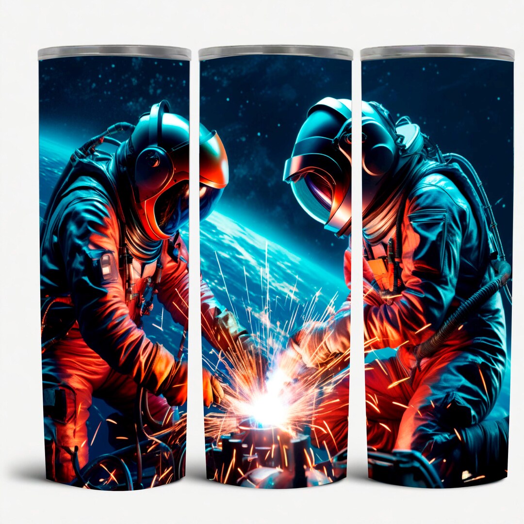 Two Welders Astronaut Tumbler Wrap, 20oz Skinny Tumbler, Sublimation ...