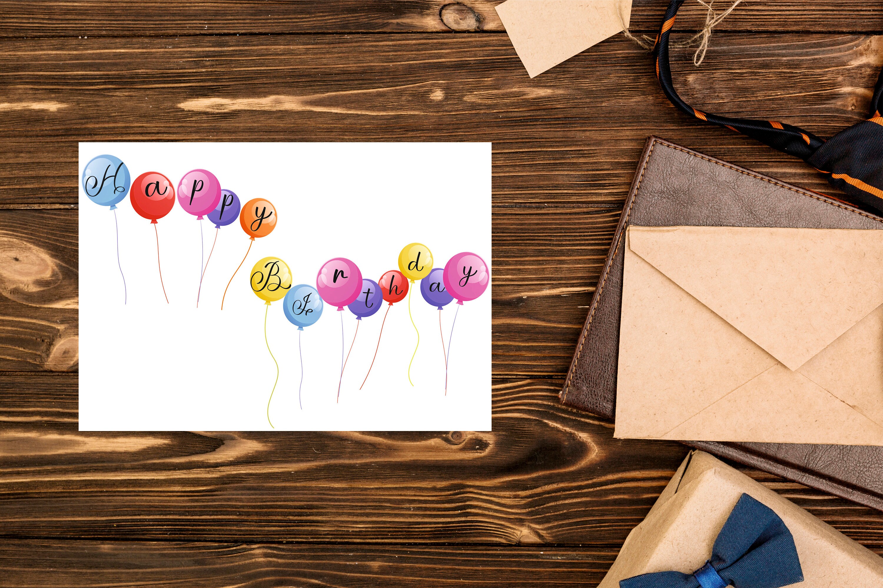 Printable Watercolor Balloons Birthday Card/digital Download/printable ...
