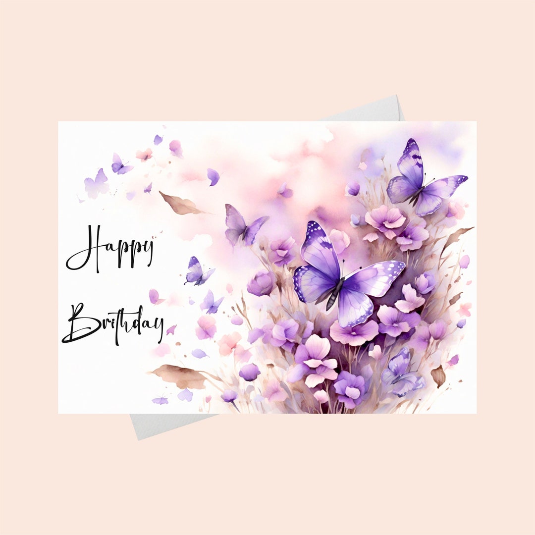 Floral Greeting Card - Happy Birthday/birthday Card With Beautiful Flowers and Printable ...