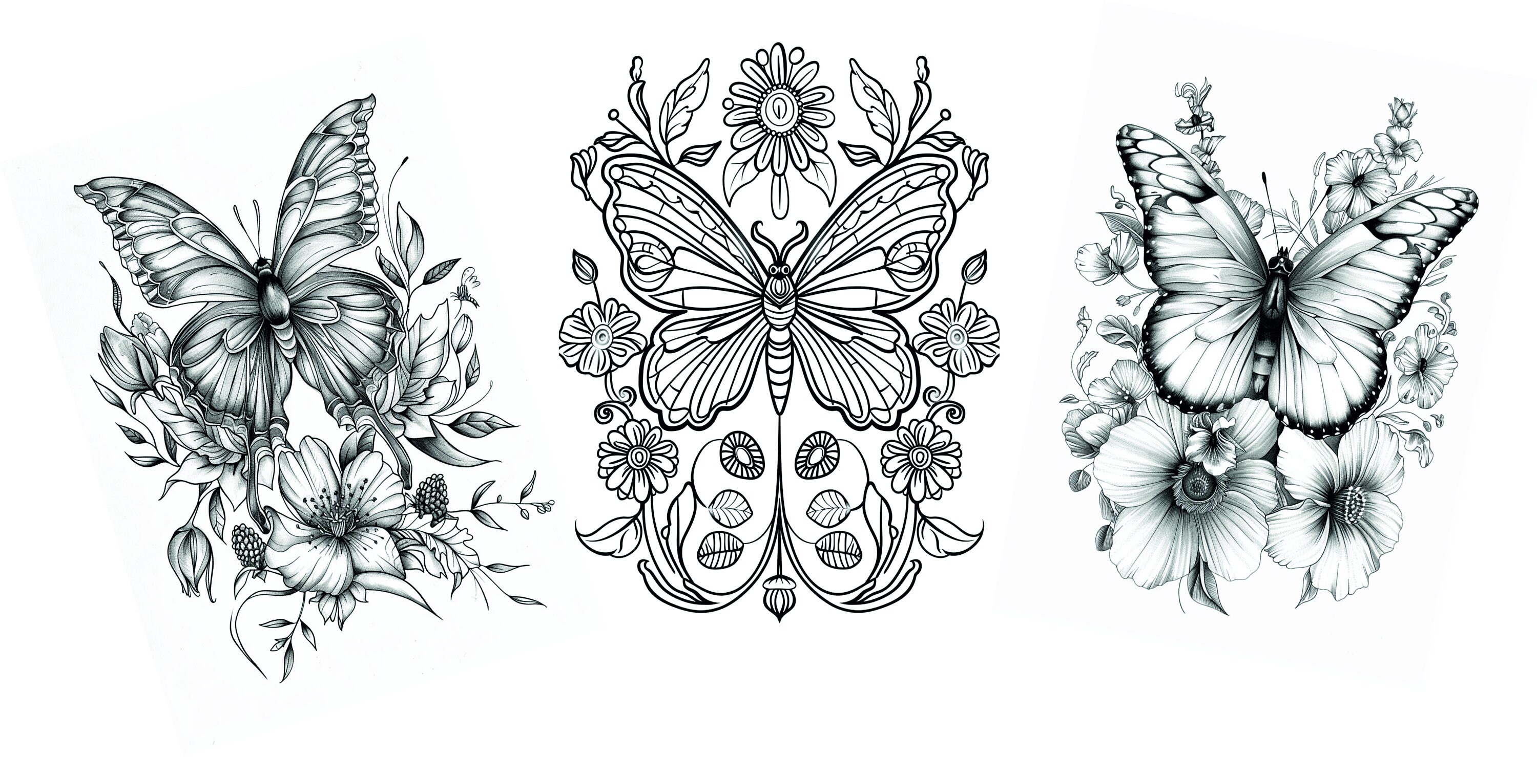 51 Beautiful Butterfly Coloring Pages / Coloring Book for Adults and ...