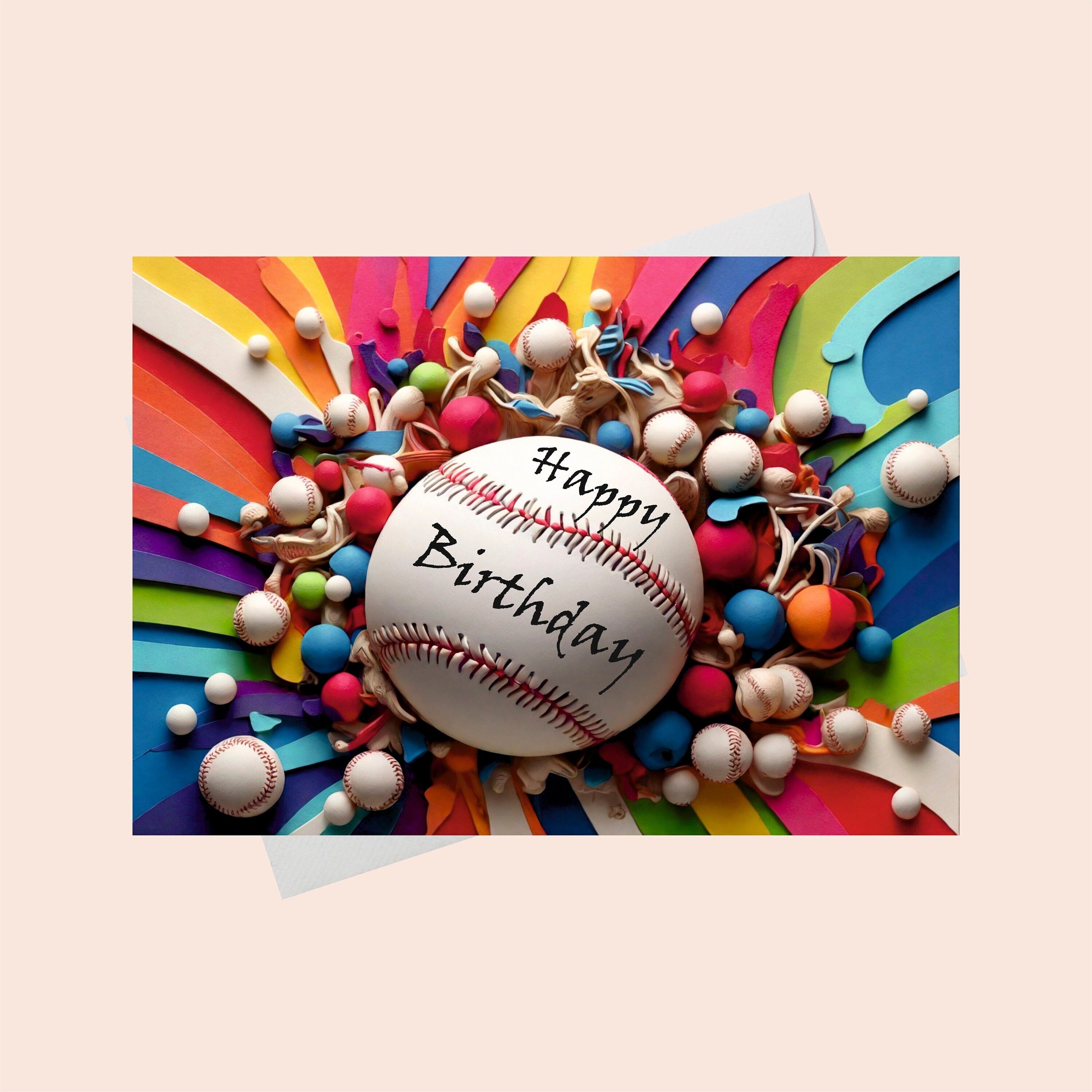 Baseball Birthday Card: Sports-themed Digital Greeting (PDF) - Etsy