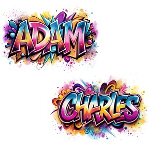 Graffiti-style Male Names Clipart - 21 PNG | Urban Street Art Name ...