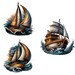 Sailing Ships Watercolor Clip Art | 15 PNG Nautical Boat Illustrations ...