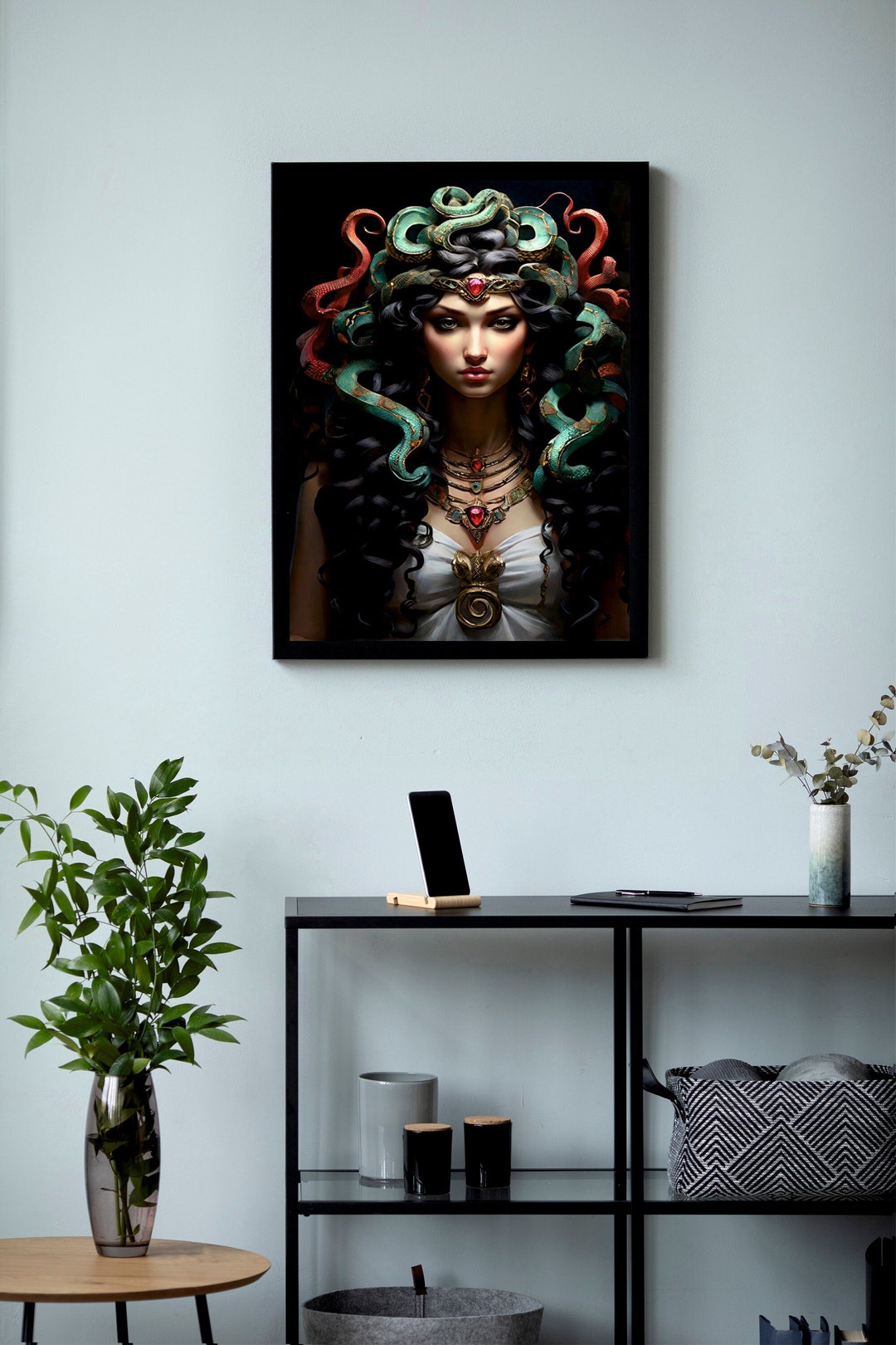 Poster With a Beautiful Girl With Snakes in Her Hair./women's Poster ...