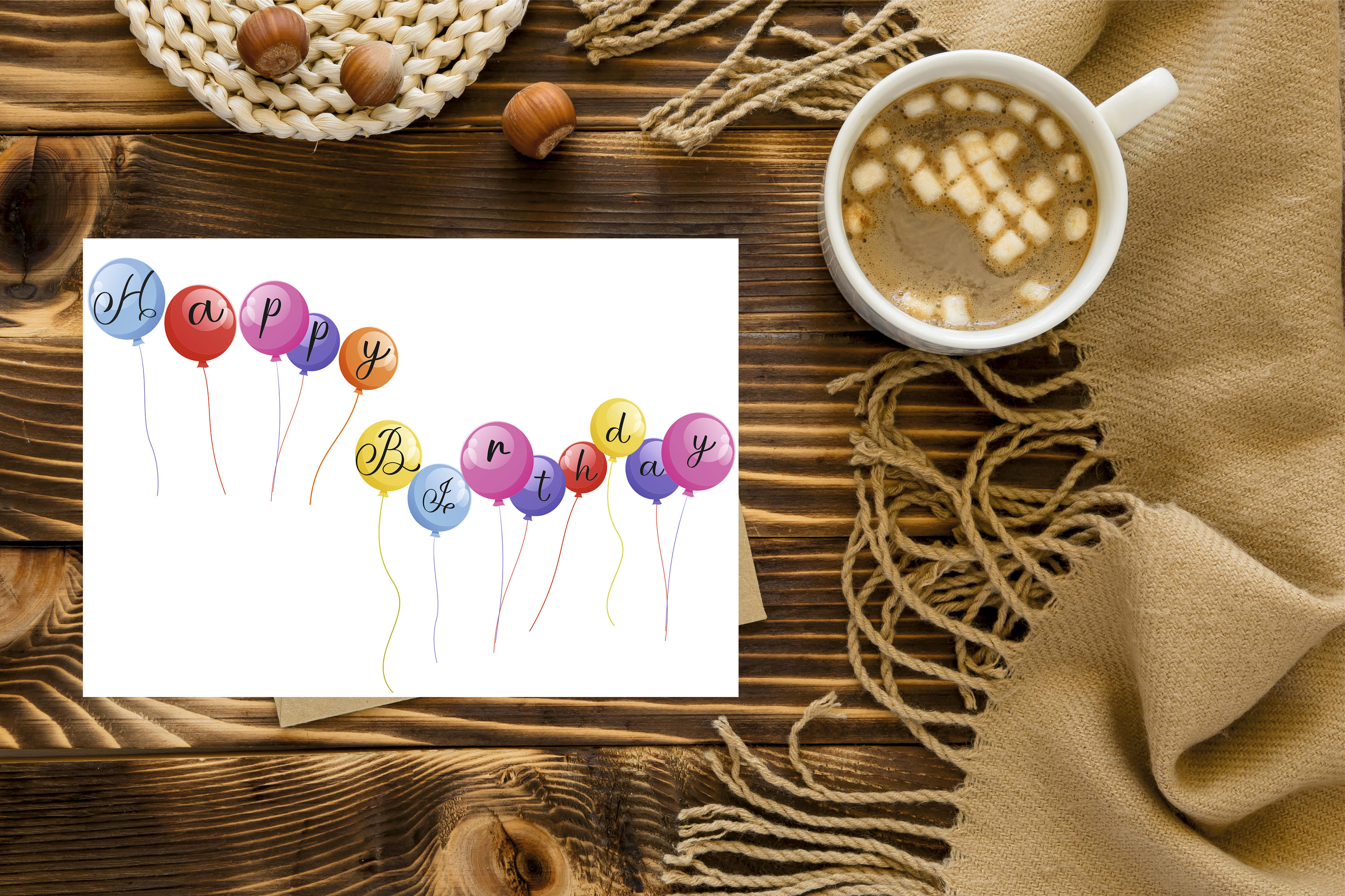 Printable Watercolor Balloons Birthday Card/digital Download/printable ...