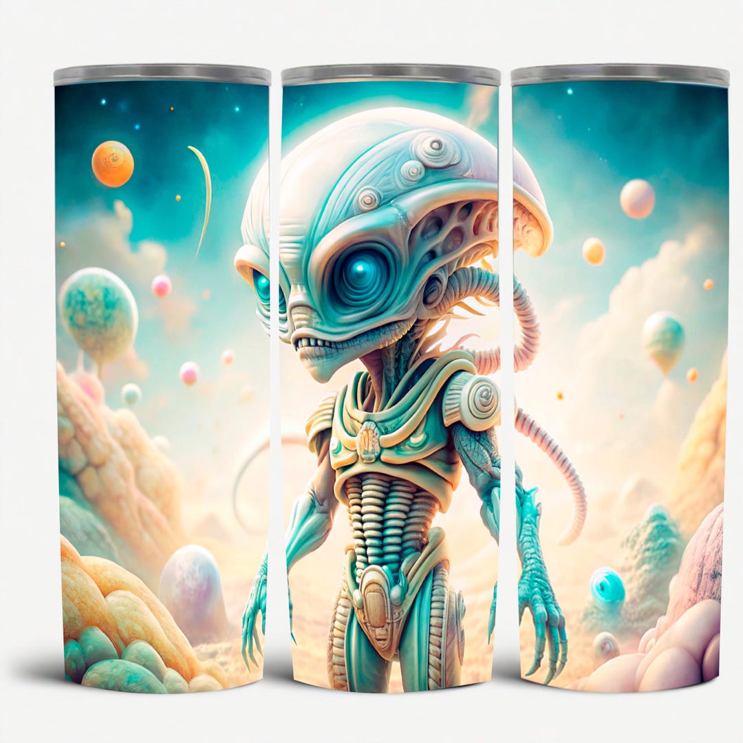 Alien Xenomorph 20oz Tumbler Wrap – Sci-fi Horror Design for Unique ...