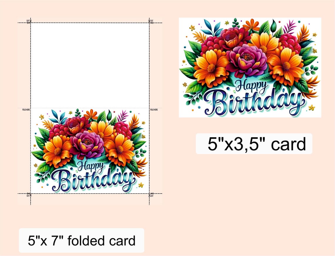 Happy Birthday Flowers Card | Digital Floral Birthday Greeting Card ...