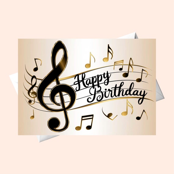 Happy Birthday Music Notes Text