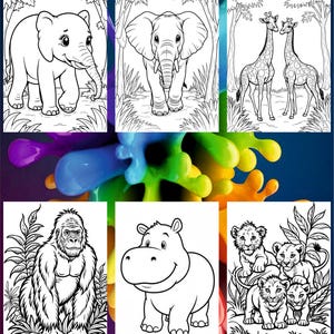Set of 42 Animal Coloring Pages - Fun and Creative Designs for Kids ...