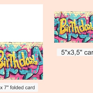Graffiti Birthday Card: Urban Art Print (digital Download) - Etsy