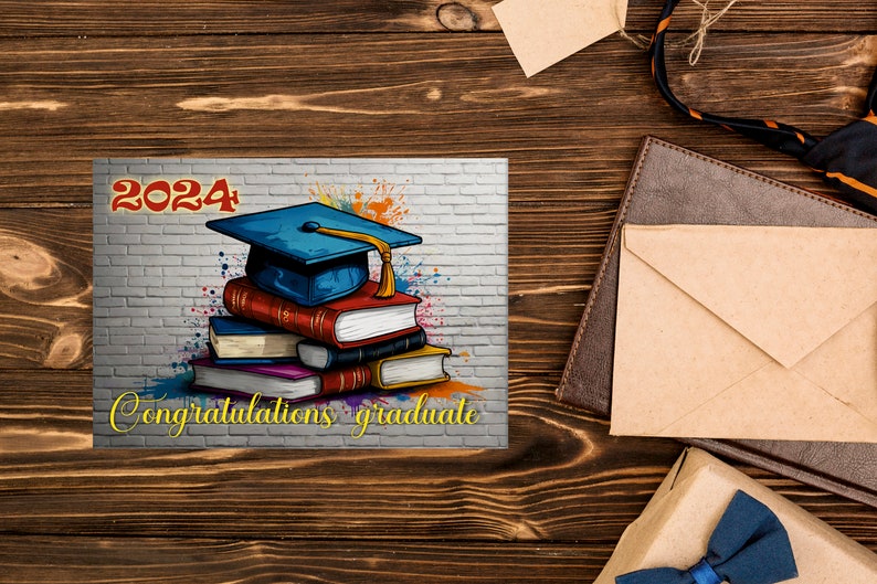 Congratulations Graduation 2024 Card/ Graffiti Card to Graduate/floral ...