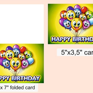Happy Birthday Card - Balloons/drawn Card/digital Birthday Card/happy ...