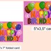 Balloons Birthday Card Printable (digital Download) - Etsy