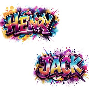Graffiti-style Male Names Clipart - 21 PNG | Urban Street Art Name ...