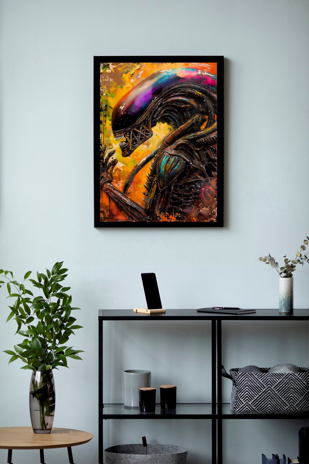 Alien - Xenomorph Colorful Painting/alien Inspiration Poster/science ...