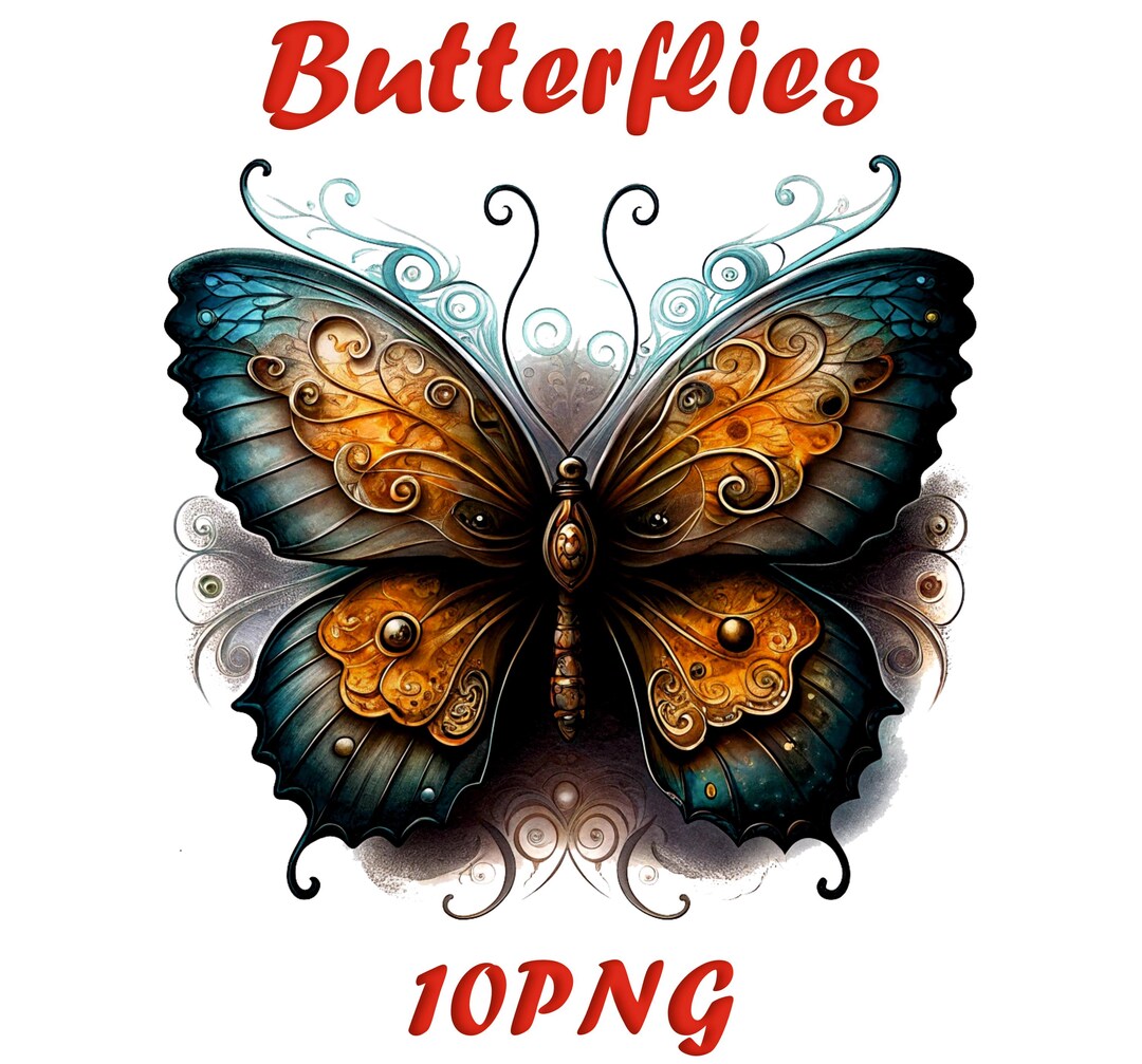 Watercolor Butterflies Clip Art | 10 PNG Files | Pastel Butterfly PNG ...