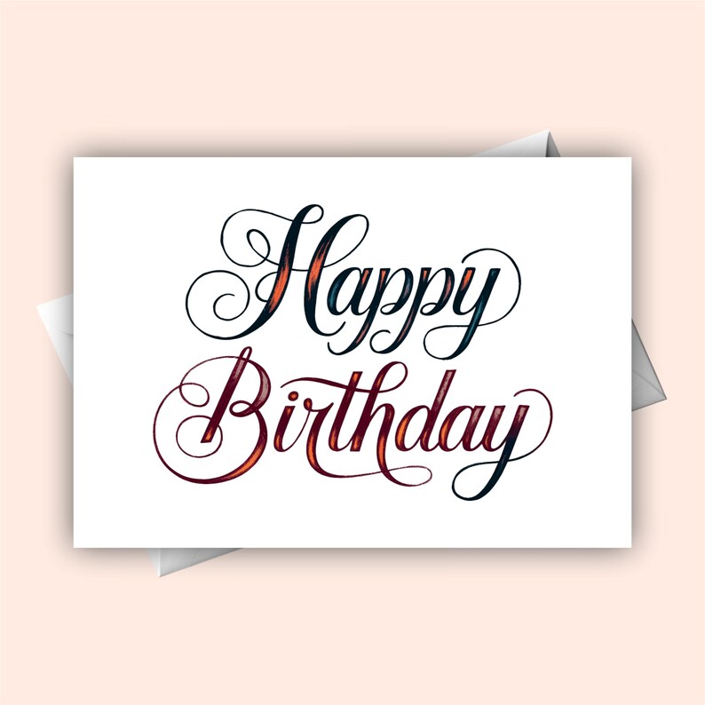 Happy Birthday Digital Card | Printable Birthday Greeting | Instant ...