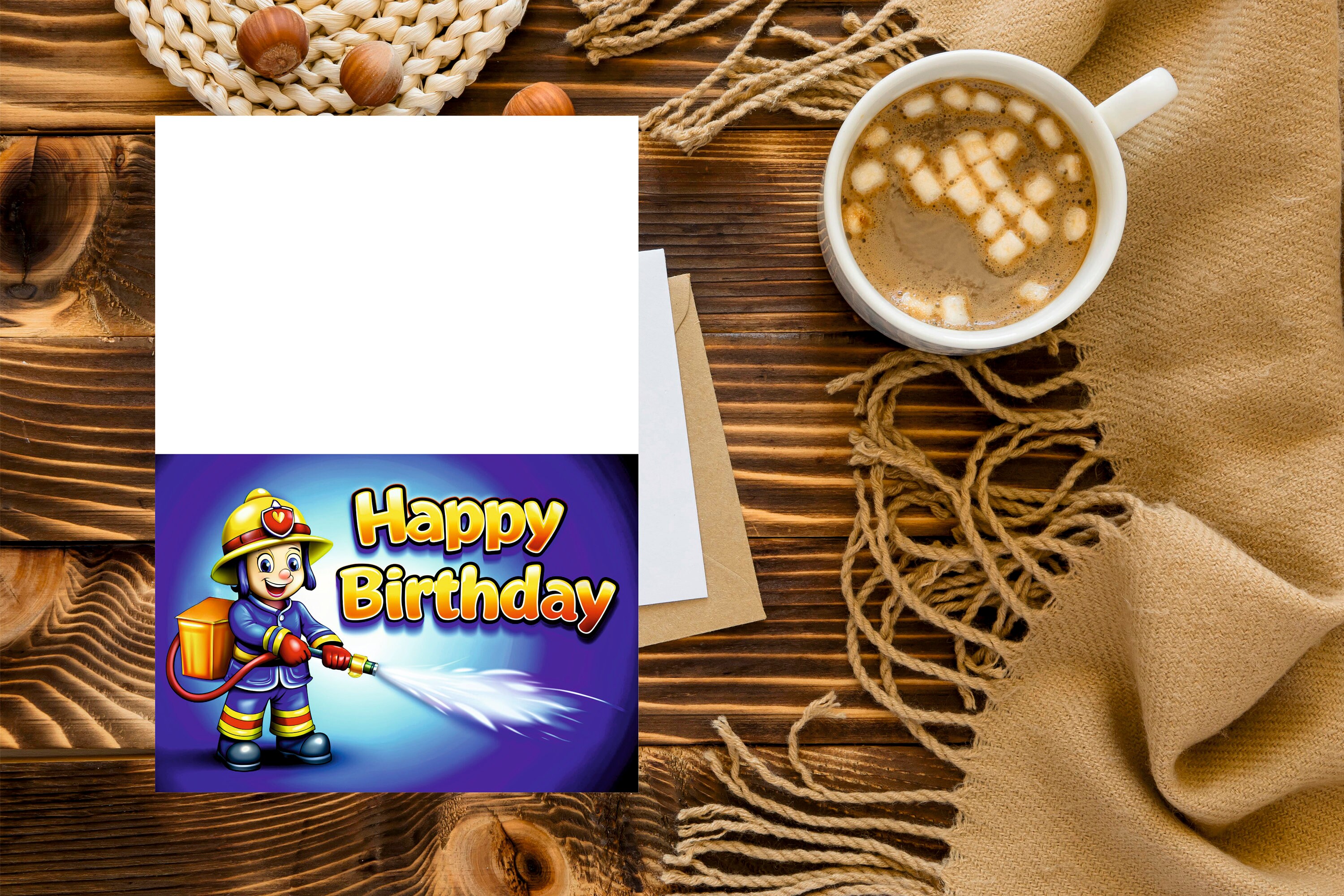 Firefighter Birthday Card. - Etsy