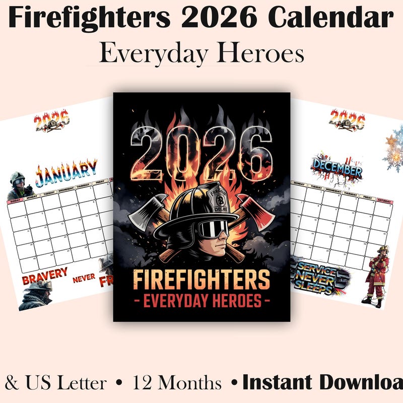 Personalized Fireman Calendar - Etsy