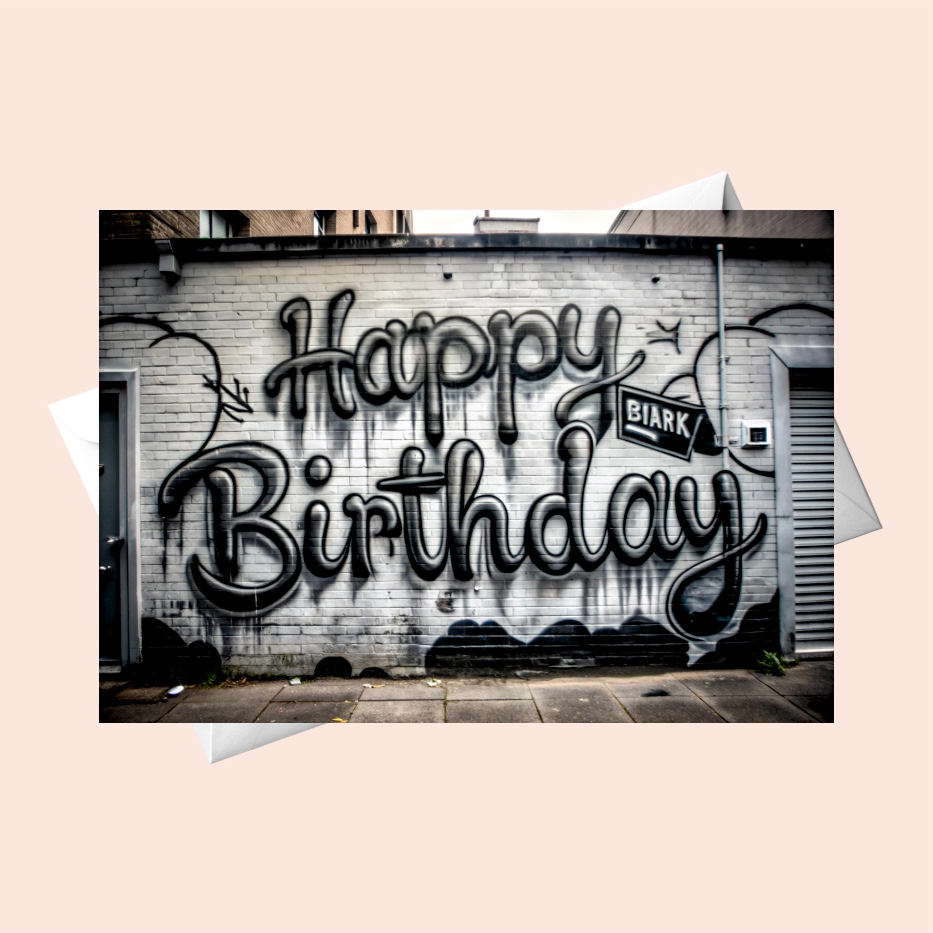 Graffiti Style Happy Birthday Card / Digital Download / Graffiti Happy ...