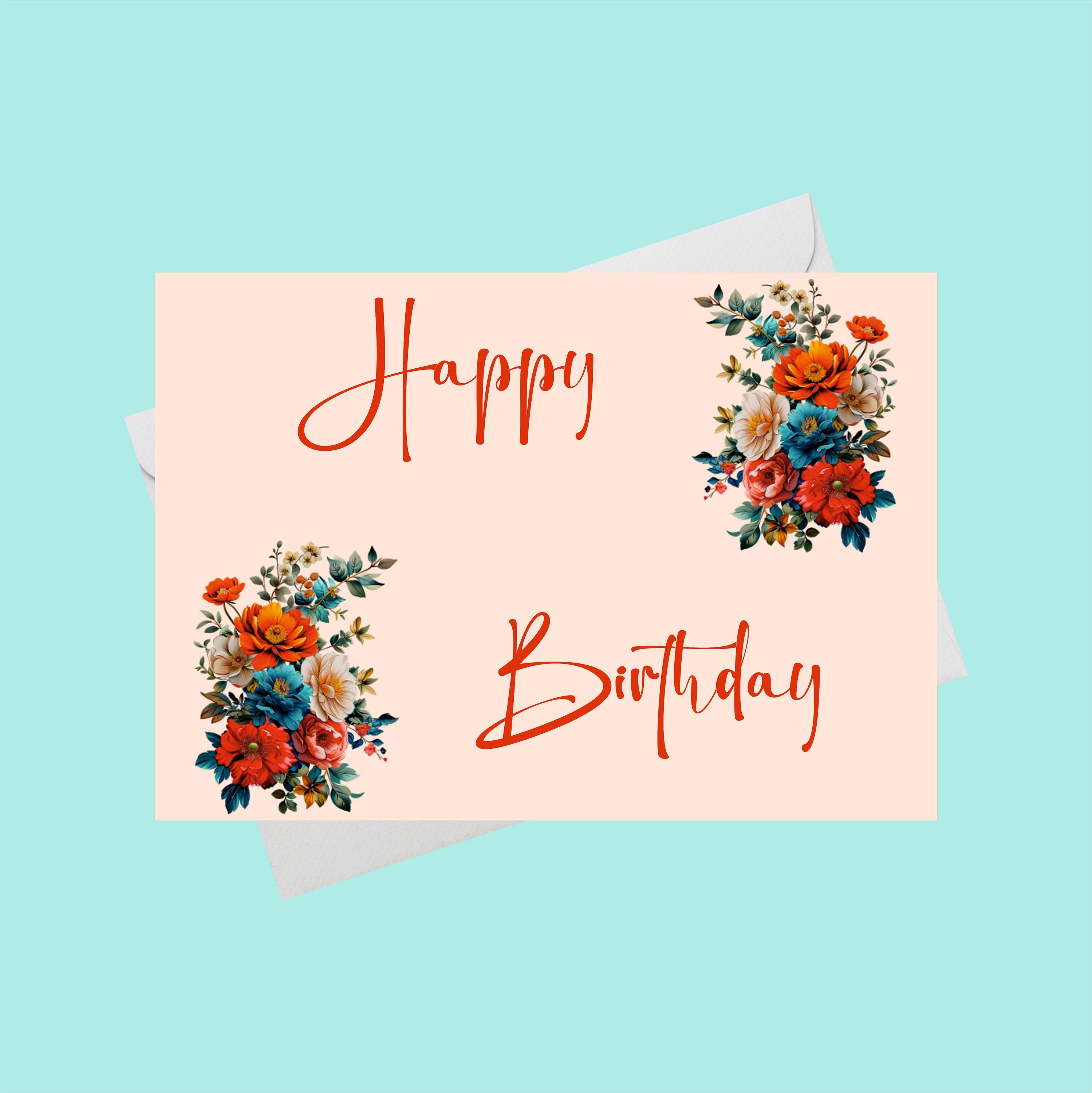 Birthday Card,printable Card, Digital Card, Digital Greeting, Digital ...