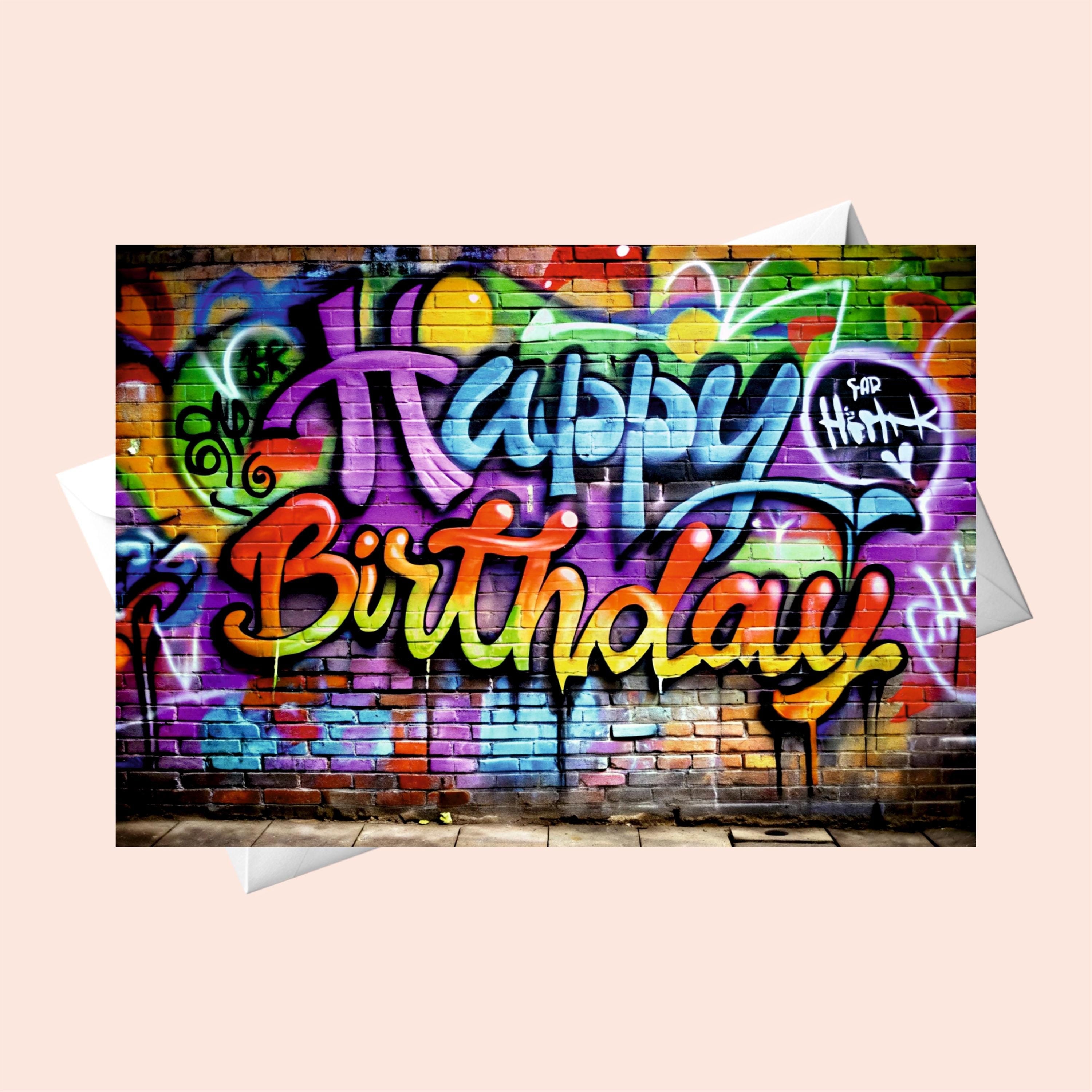 Graffiti Art Happy Birthday Card / Digital Download / Happy Birthday ...
