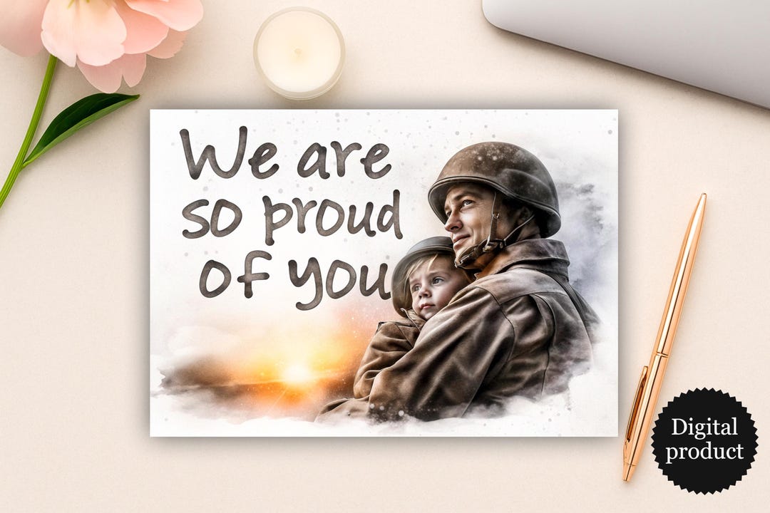 Military Appreciation Card for Soldier | We Are so Proud of You ...