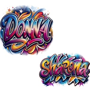 Graffiti Clipart Women's Names Sharona & Donna | Urban Street Art 6 PNG ...