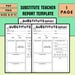 Substitute Teacher Report Template: Printable Note (PDF & PNG) - Etsy