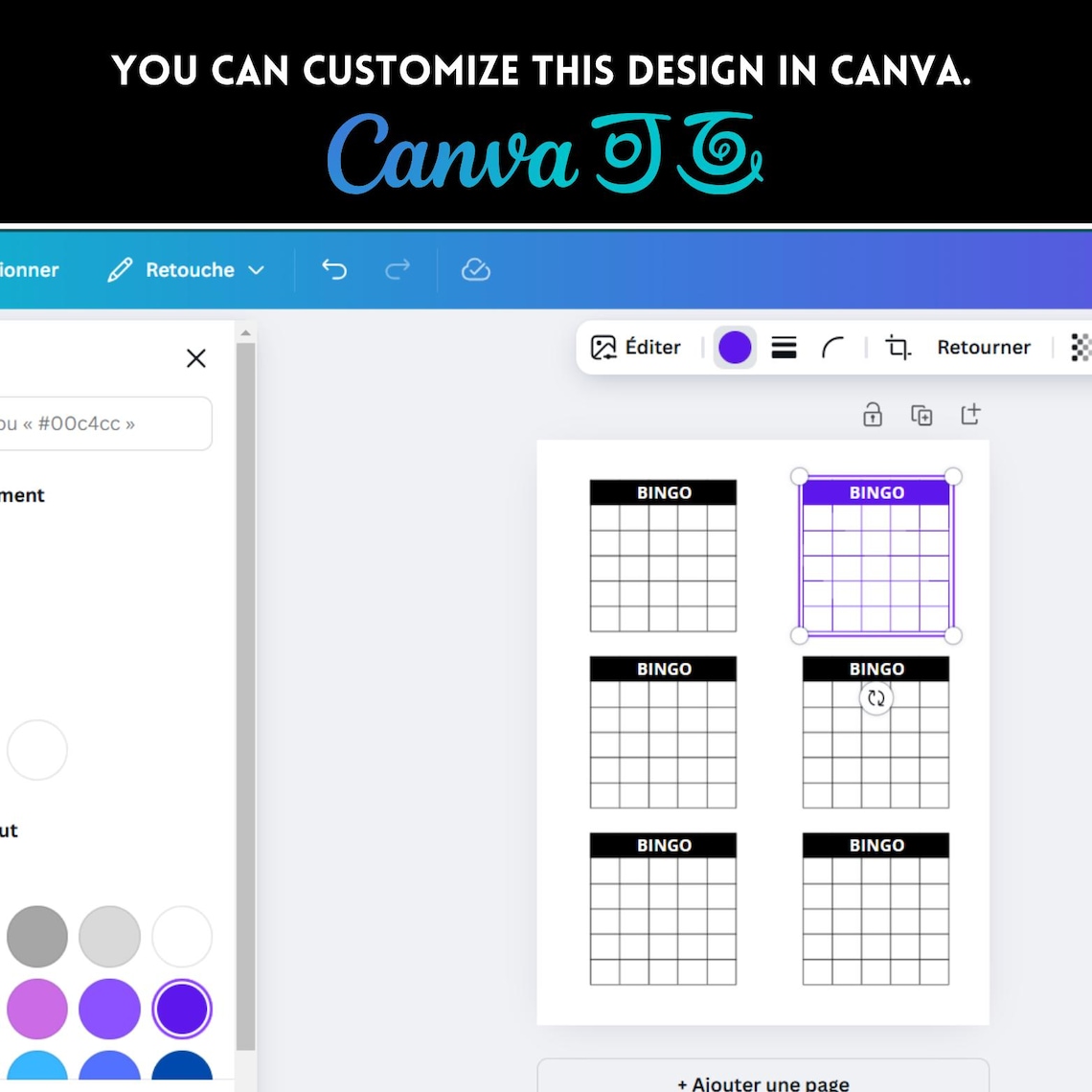 Bingo Sheet Template: Customizable Party Game (PDF, PNG, Canva) - Etsy