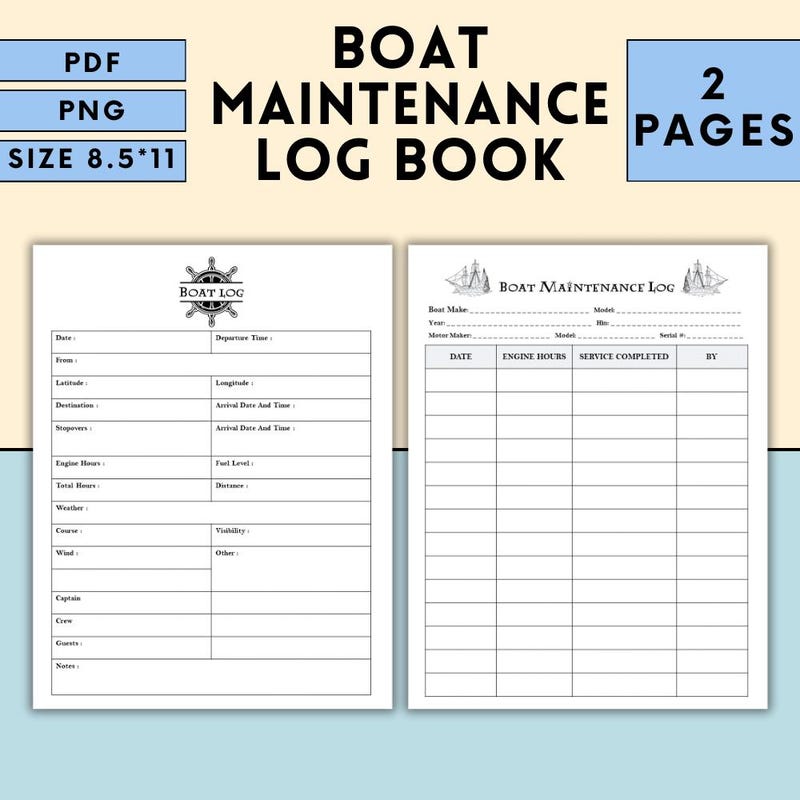 Sailing Log Book - Etsy