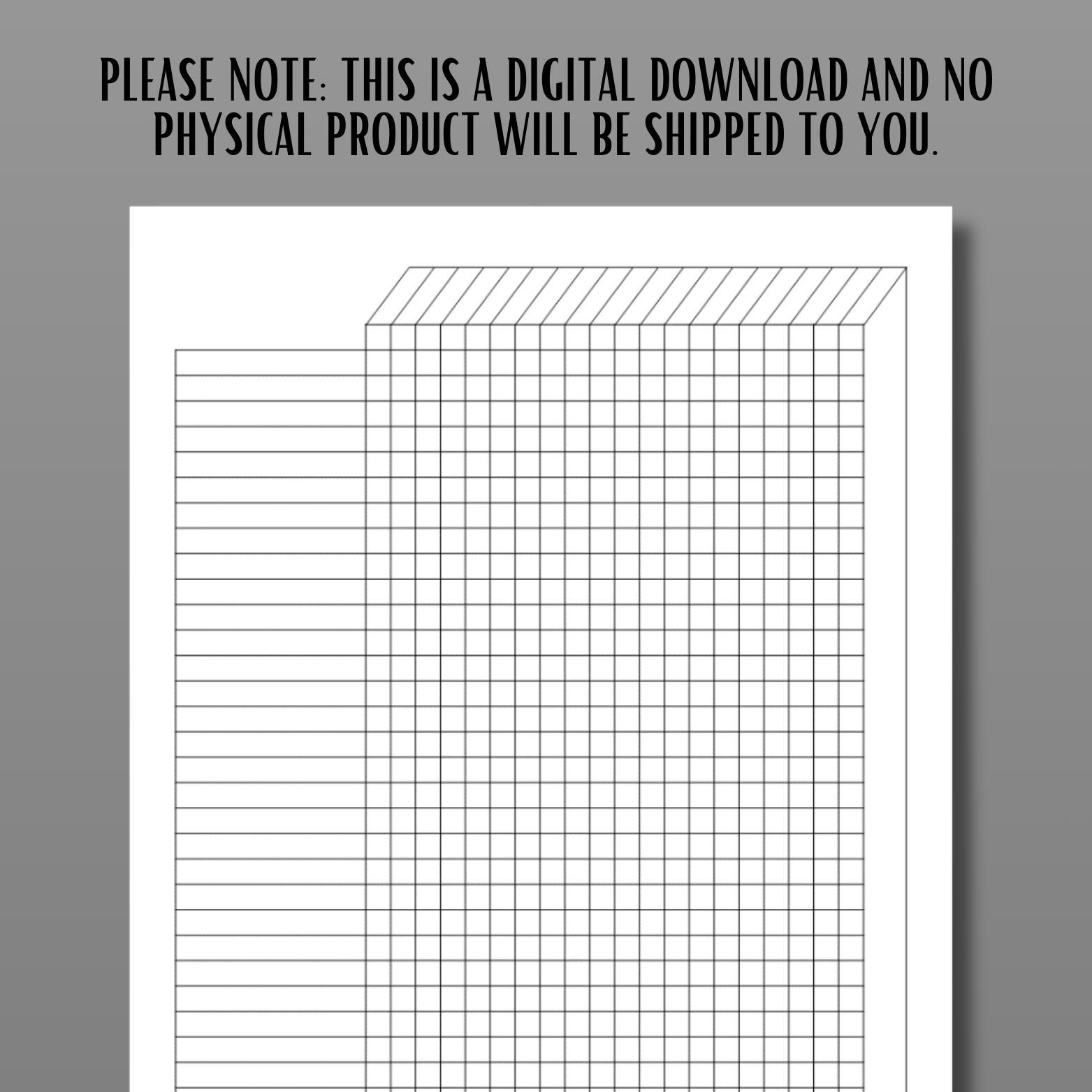 Blank Column Chart: Printable Tracking Spreadsheet Template (PDF & PNG ...