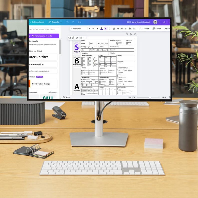 SBAR Nurse Report Sheet, Report Sheet RN, Assessments of ICU, Floor ...