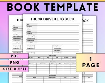 Trucker Log Template: Daily Trip & Maintenance Tracker (PDF, PNG, PPT ...