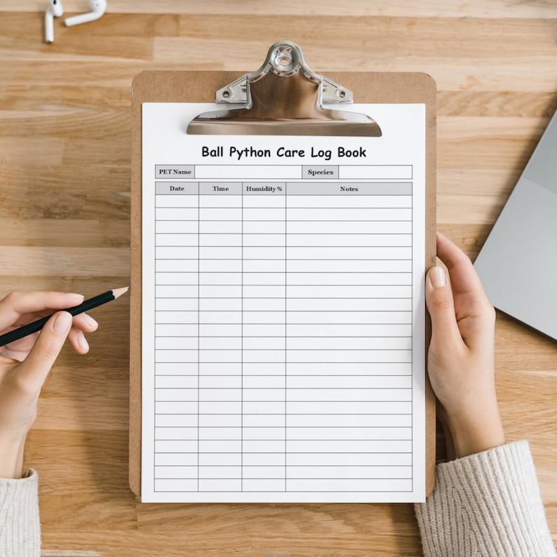 Ball Python Care Printable Planner Tracker, Reptile Care and Feeding ...