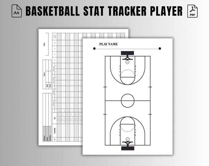 Basketball Hustle Stat Sheet-grey - Etsy