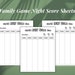 Game Night Score Sheets, Printable Family Game Night Score Sheet, Blank ...