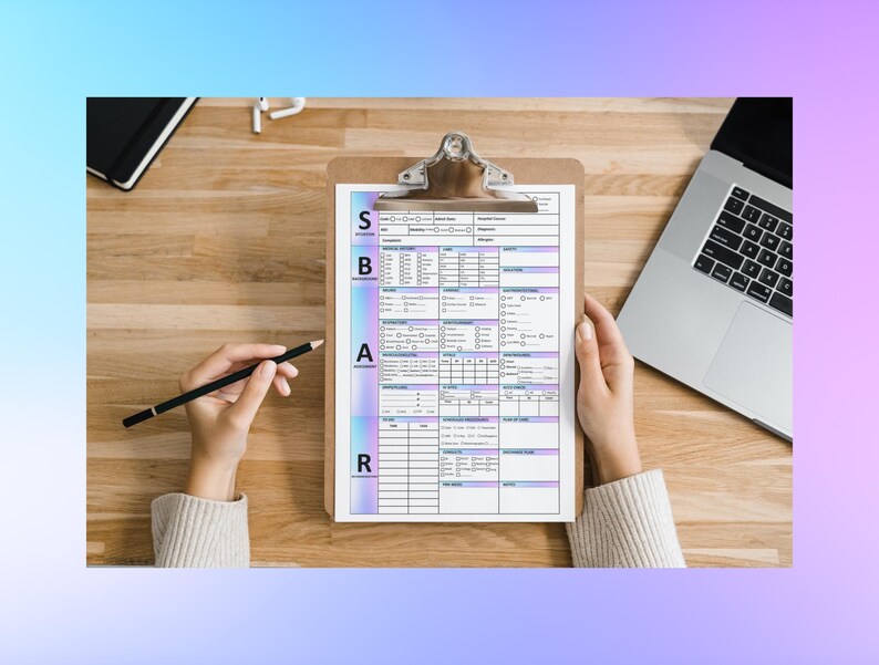SBAR Nurse Report Sheet, Report Sheet RN, Assessments of ICU, Floor ...