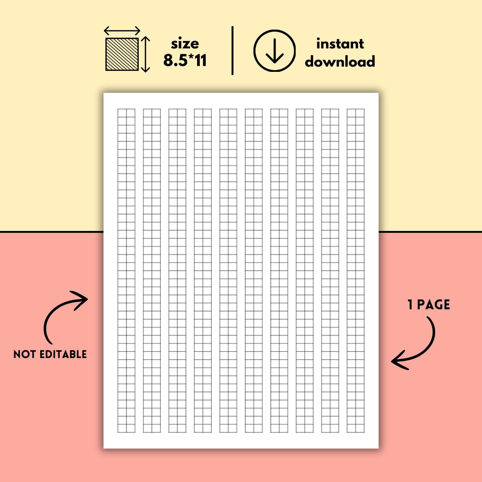 Genkouyoushi Printable Blank Worksheet, Writing Practice Sheet for ...