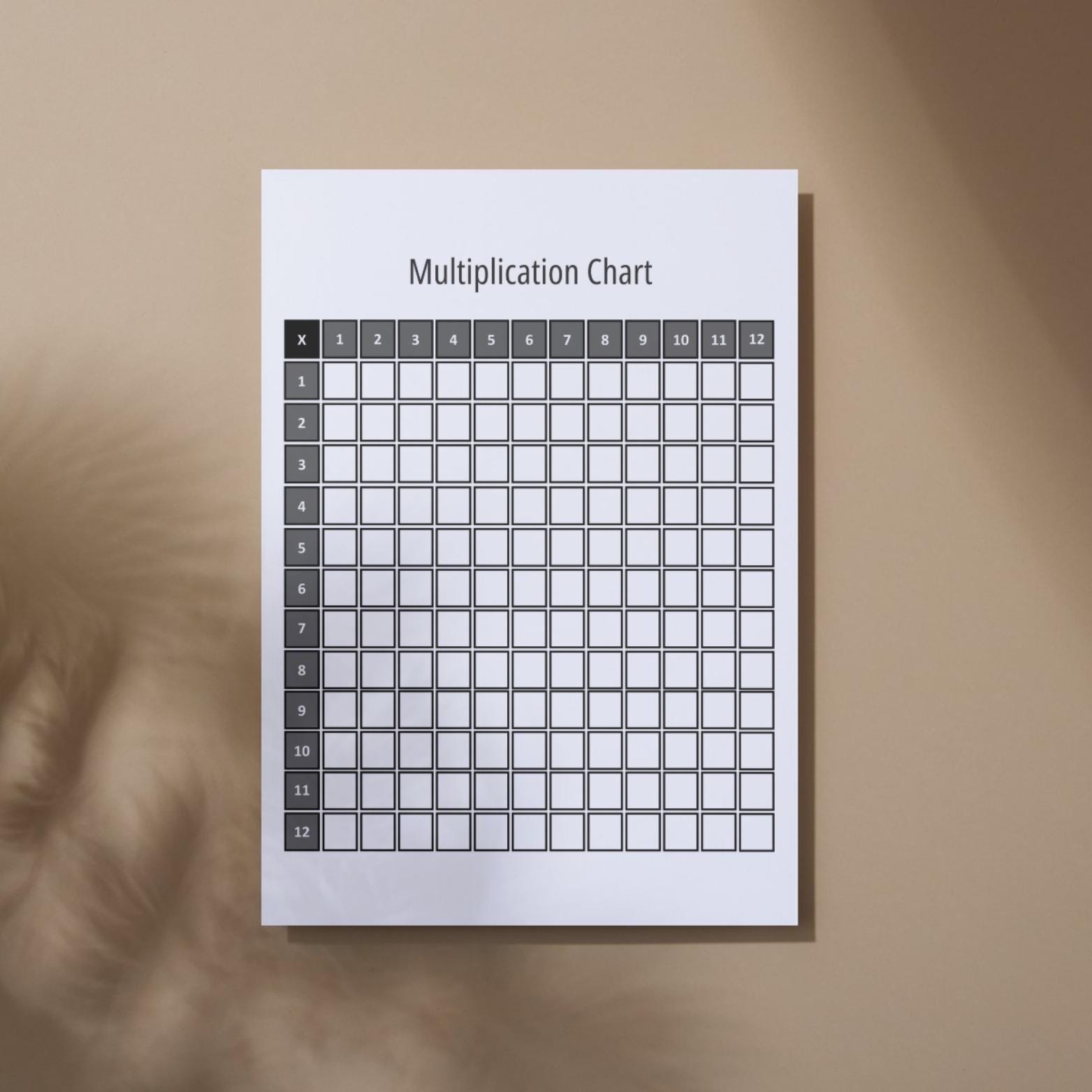 Printable Multiplication Chart and Activity Sheet | Fun & Educational ...