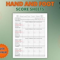 500 Five Hundred Card Game Rules & Scorecard {PDF - Printable} - Etsy